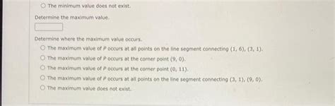 Solved Use The Given Solution Set To Find The Maximum And Chegg Com