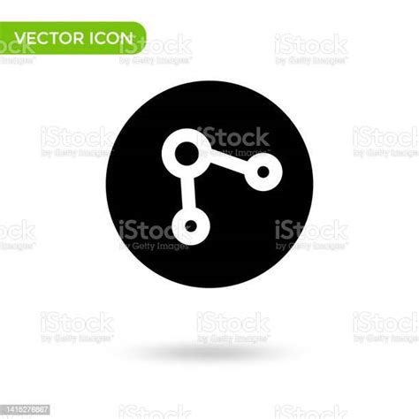 공유 네트워크 아이콘입니다 흰색 배경에 고립 된 최소한의 창조적 인 아이콘 벡터 일러스트 레이 션 기호 표시 가상현실에 대한