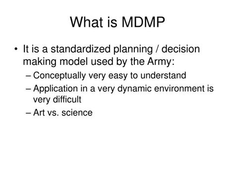PPT MDMP Class Military Decision Making Process PowerPoint Presentation ID