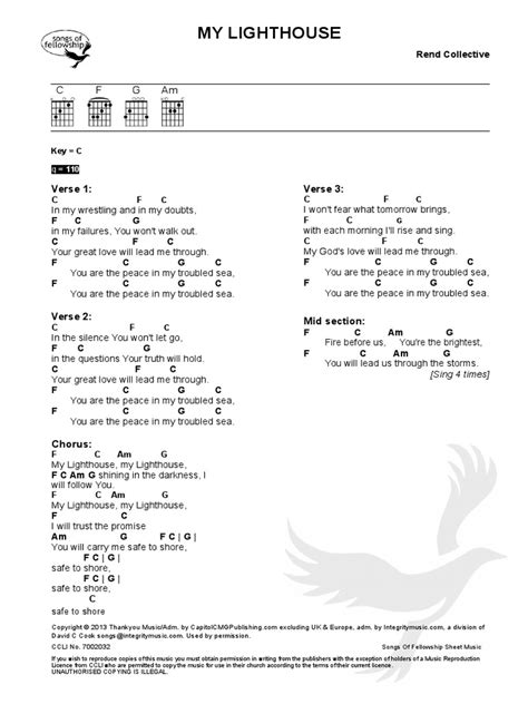 My Lighthouse Chord Chart