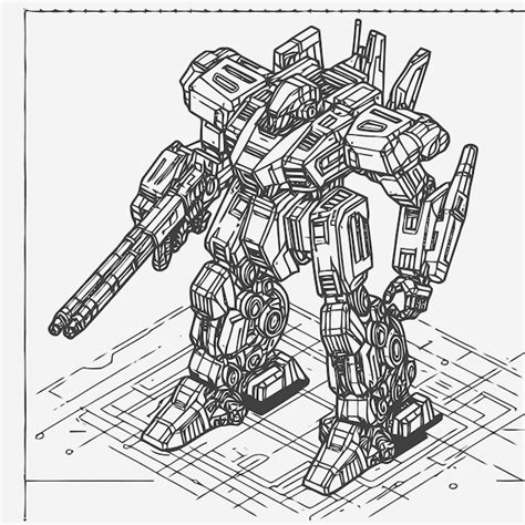Line Art Isometric Illustration Of Robot Premium Ai Generated Vector