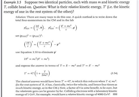 Example 3 5 Suppose Two Identical Particles Each Chegg Com