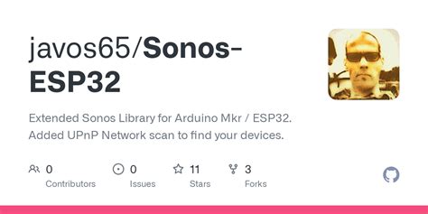 Github Javos65sonos Esp32 Extended Sonos Library For Arduino Mkr Esp32 Added Upnp Network
