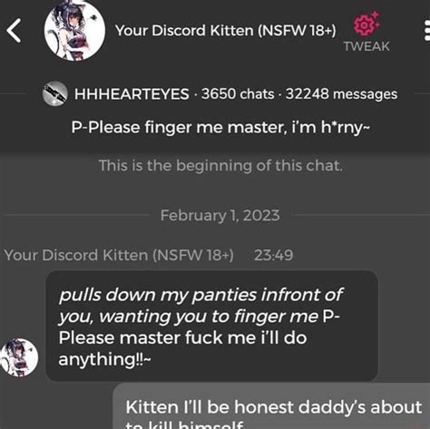Your Discord Kitten Nsfw 18 Tweak Hhhearteyes 3650 Chats 32248