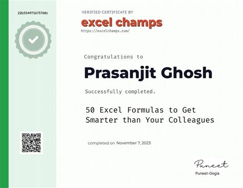 Prasanjit Ghosh On Linkedin Course Completion Certificate