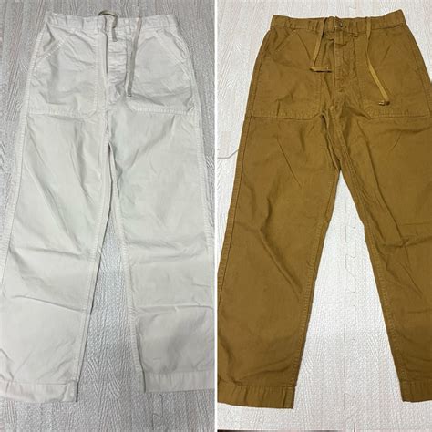 ยูนิโคล่ กางเกงผู้ชาย เอวมีเชือกผูก ทรงตรง ผ้าฝ้าย 100 หนา Size S ของแท้ มือสอง สภาพดี Shopee