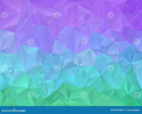 Vector Irregular Polygon Background With A Triangle Pattern In Vibrant Neon Green Blue Purple