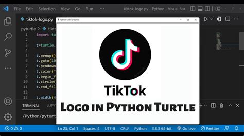 Tiktok Logo Drawing Using Python Turtle Python For Beginners Instagram Reels Shorts
