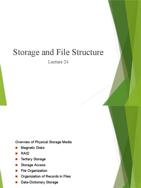 Lect Chap4 2425storage File Structure Pdf Computer Data Storage Hard Disk Drive