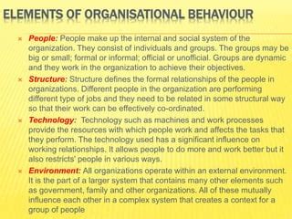 Introduction To Organizational Behaviour Pptx