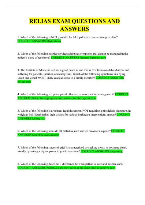 Relias Exam Questions And Answers Relias Stuvia Us