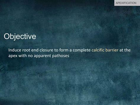 Apexogenesis And Apexification Pptx