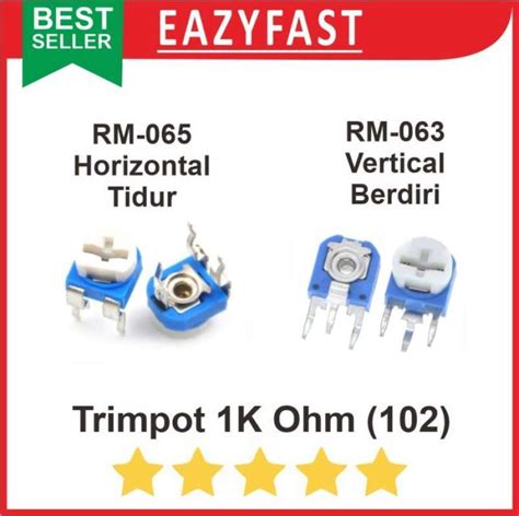 Jual Trimpot 102 R1k R 1 K Ohm Potensio Variable Resistor Vr Trimmer Rm Tidur Di Seller