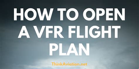 How To Open A VFR Flight Plan Site Title