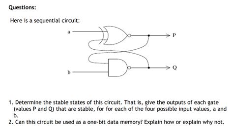Solved Questions Here Is A Sequential Circuit Determine Chegg Com