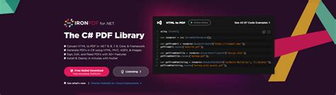 Html To Pdf C Guide Generate Pdfs With Ironpdf Dot Net Tutorials