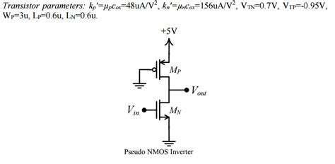 Transistors Threshold Voltage Of A Pseudo Nmos Inverter Electrical Engineering Stack Exchange