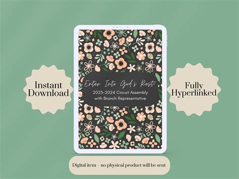 Jw Circuit Assembly Notebook 2023 2024 Enter Into Gods Etsy