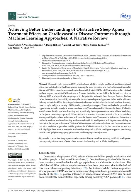 Pdf Achieving Better Understanding Of Obstructive Sleep Apnea