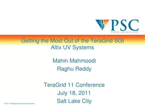 Ppt Getting The Most Out Of The Teragrid Sgi Altix Uv Systems Powerpoint Presentation Id2404740
