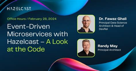 Learn Event Driven Microservices With Hazelcast Andrew Anderson