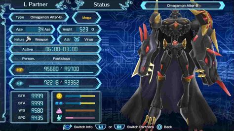 Digimon World Next Order Lifespans For Characters Game Specifications