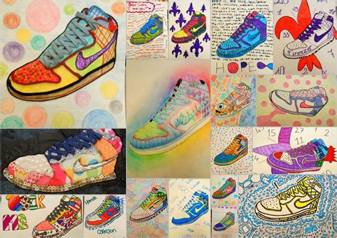 Shoe Art Art Project Ideas For Shoes Colorful Sneaker Sketch On
