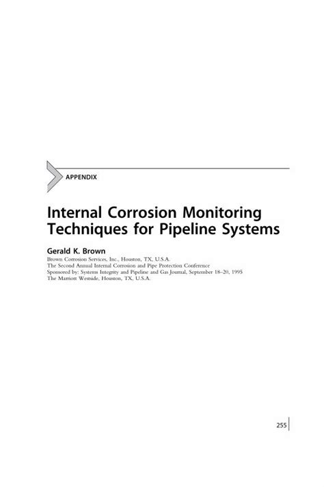 Pdf Pipeline Integrity Handbook Internal Corrosion Monitoring