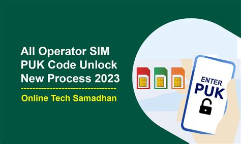 All Service Provider SIM PUK Code Unlock New Process