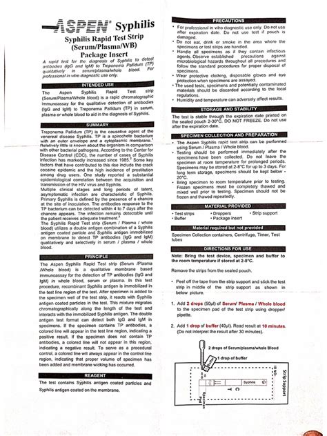 Syphilis Test Pdf
