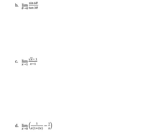 Solved Pts Evaluate The Following Limits If They Chegg Com