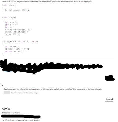 Solved Below Is An Arduino Program To Calculate The Sum Of