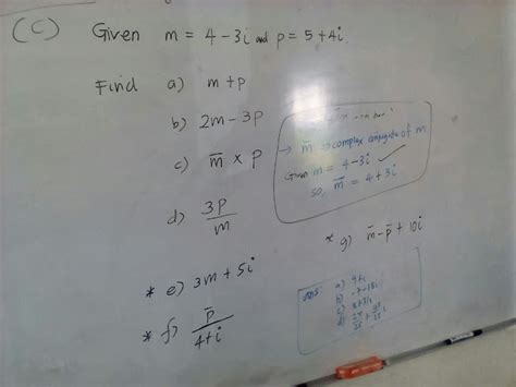 HOMEWORK 1C DBM1013 Chapter 3 COMPLEX NUMBER Session June 2016