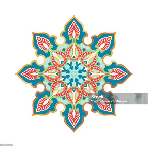 아랍어 꽃 프레임입니다 전통적인 이슬람 디자인 인도 원형 만다라 모스크 장식 요소입니다 설계용 템플릿입니다 벡터 추상 배경 벽지