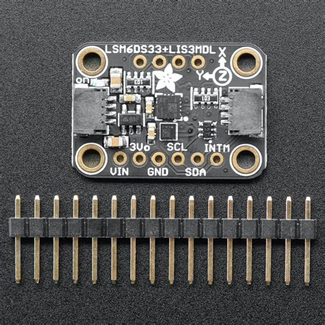 Adafruit Lsm6ds33 Lis3mdl 9dof Imu Accel Gyro Mag Qt Paradisetronic