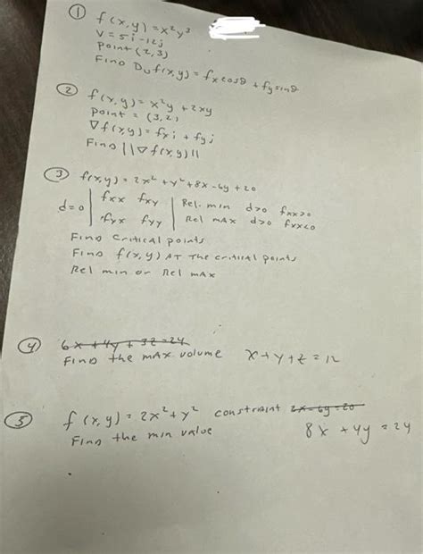 Solved 2 Fxyx2y2xy Point 32∇fxyfxfyfino