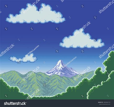 Pixel Art Retro Background Games Stock Vector Royalty Free 1985006723