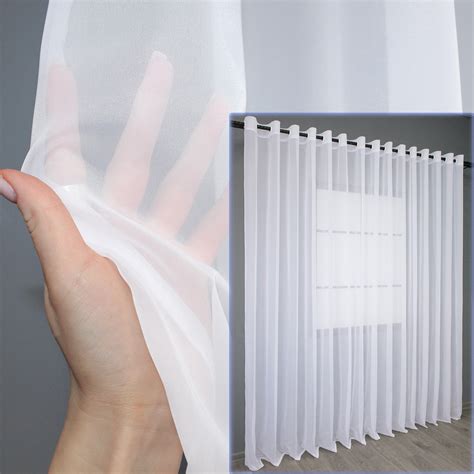 ᐉ Тюль на люверсах Vr Textil н101 шифон однотонний 600х270 см Білий 47 008 • Краща ціна в