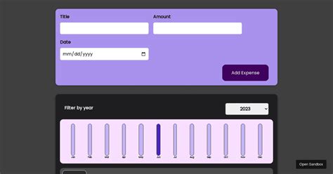 Expense Tracker Codesandbox