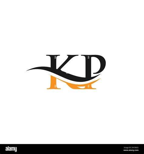 Initial Kp Letter Linked Logo Vector Template Swoosh Letter Kp Logo