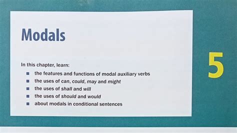 Class 8 English Grammarch 5 Modals Rules And Uses With Filled