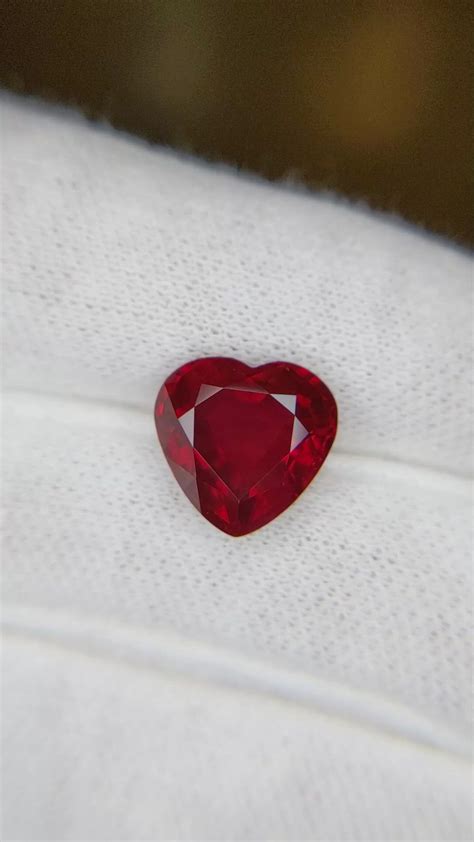 Loose Ruby Heart 7 30 Ct R13571 The Natural Ruby Company