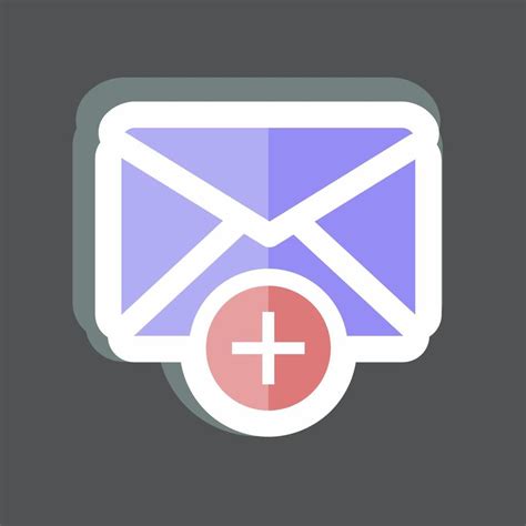 Sticker Add Envelop Suitable For User Interface Symbol Simple Design Editable Design Template