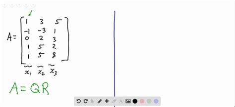 SOLVED Find A QR Factorization Of The Matrix In Exercise