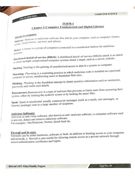 chapter 1 computer science class 9 pdf