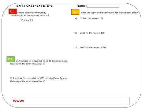 Gcse 1 9 Foundation Bounds And Error Intervals Intro Teaching Resources
