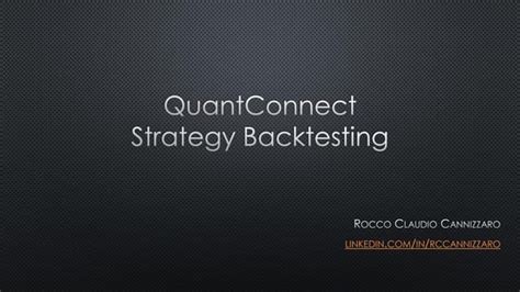 quantconnect options backtesting ppt