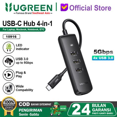 Jual Ugreen Usb Hub Type C To Usb Port Super Speed Up To Gbps In
