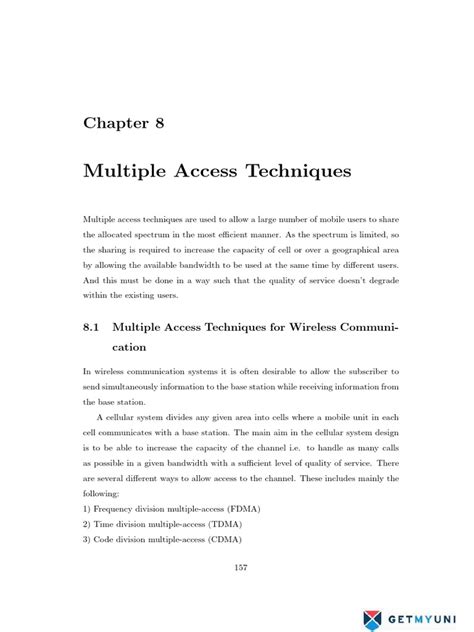Computer Science Engineering Mobile Computing Multiple Access Techniques Notes Pdf