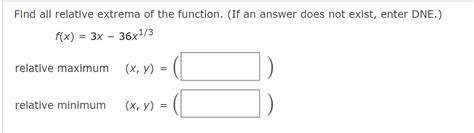 Solved Find All Relative Extrema Of The Function If An